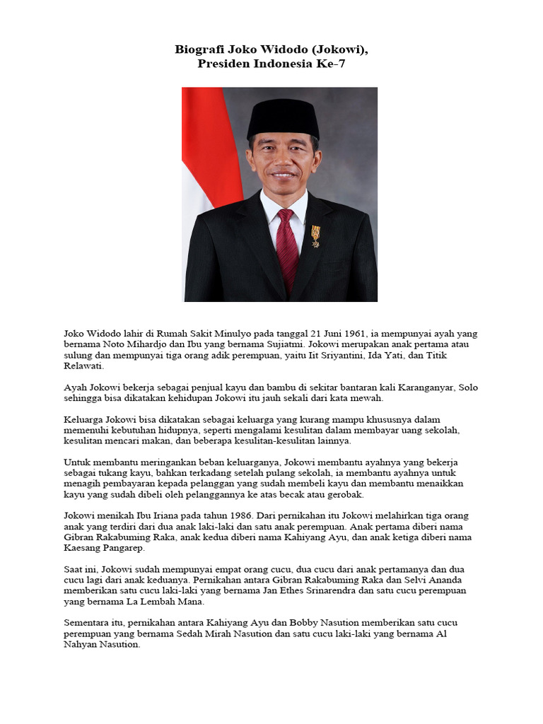 Biografi Joko Widodo | PDF