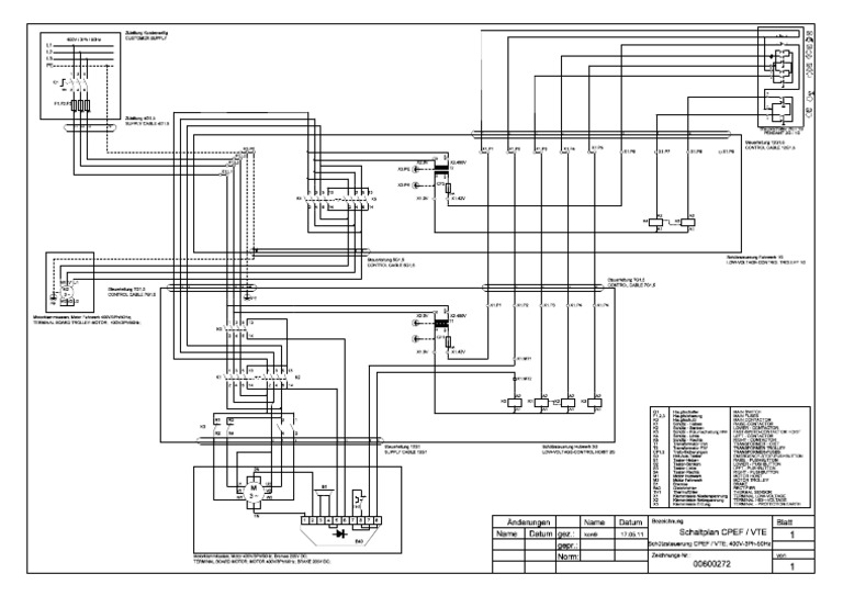 Plano Electrico Tecles Yale Cpef Vte 400v3ph50hz | PDF