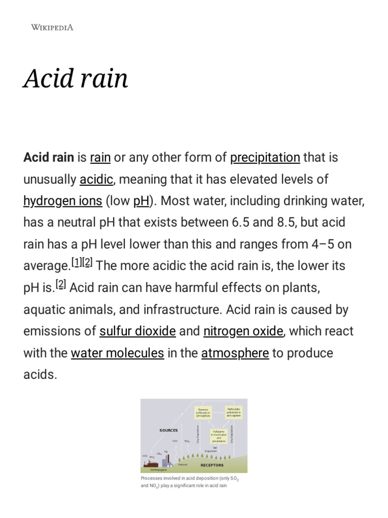 Acid Rain - Wikipedia | PDF