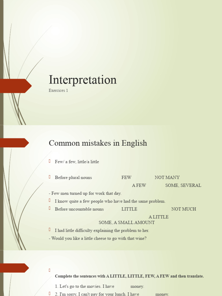 Interpretation Practice 1-2 | PDF