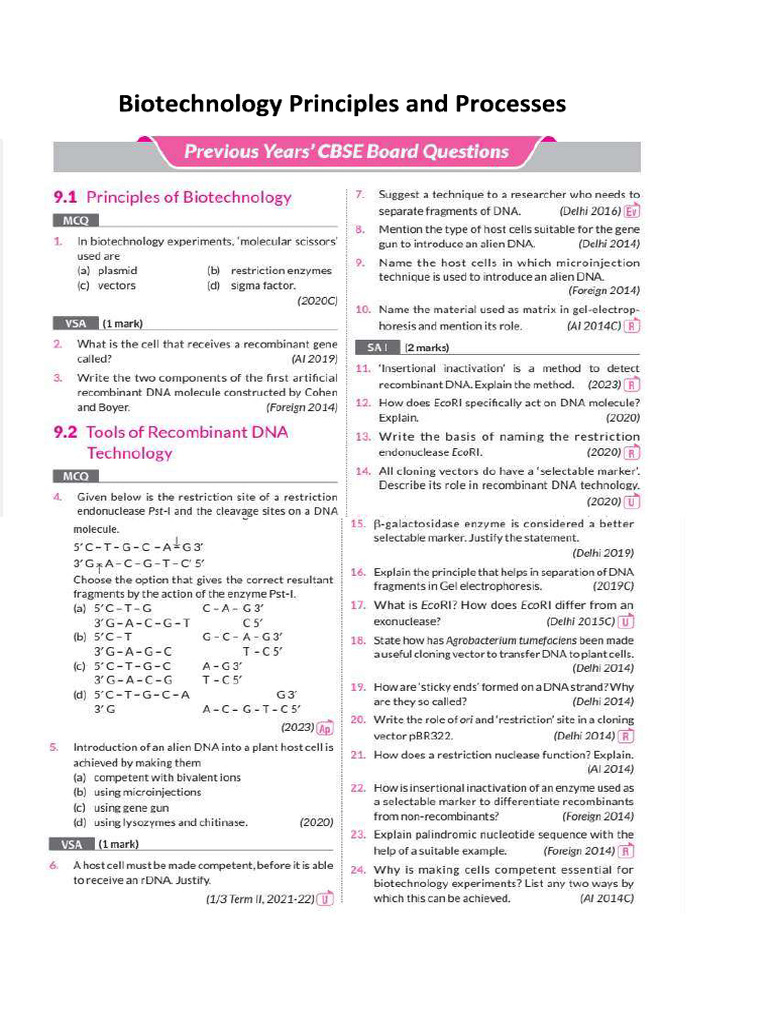 Biotech Principles | PDF