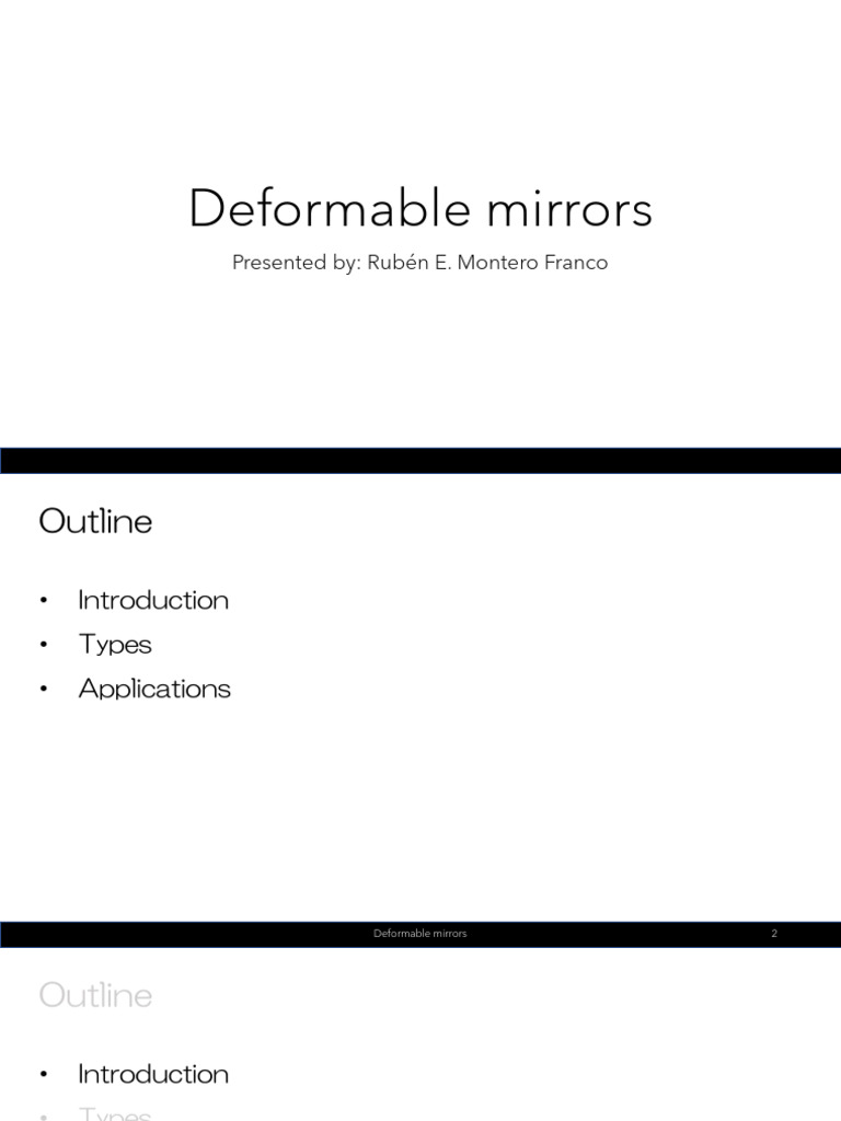Deformable Mirrors | PDF | Electricity | Optics