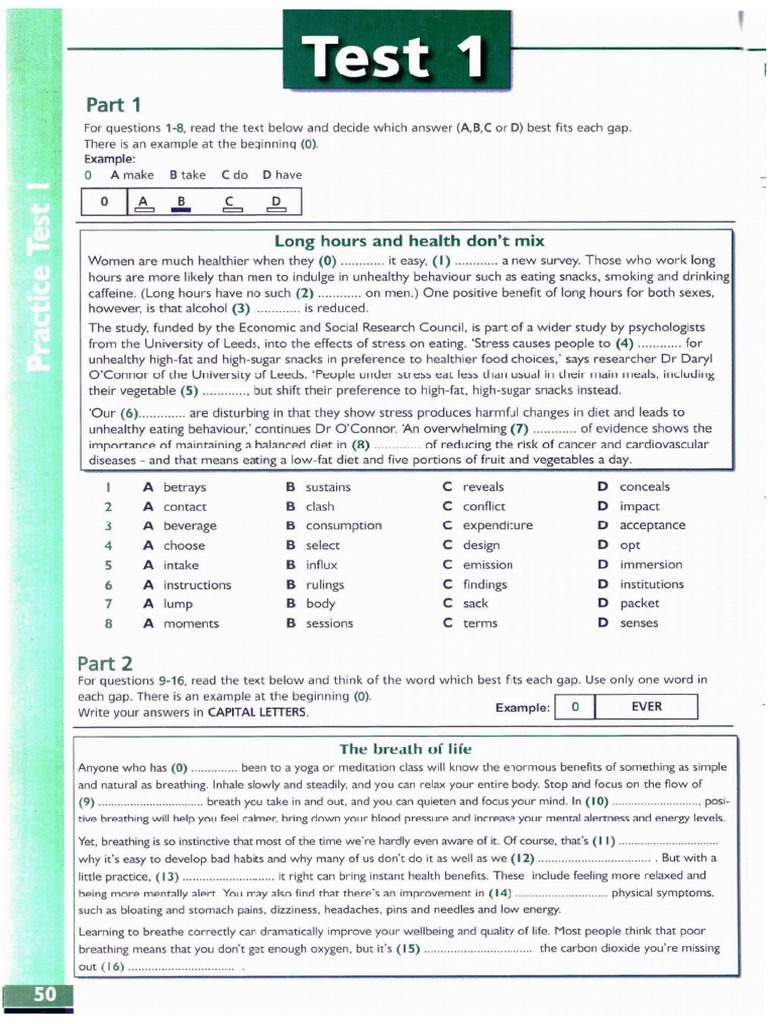 CAE Practice 1 | PDF
