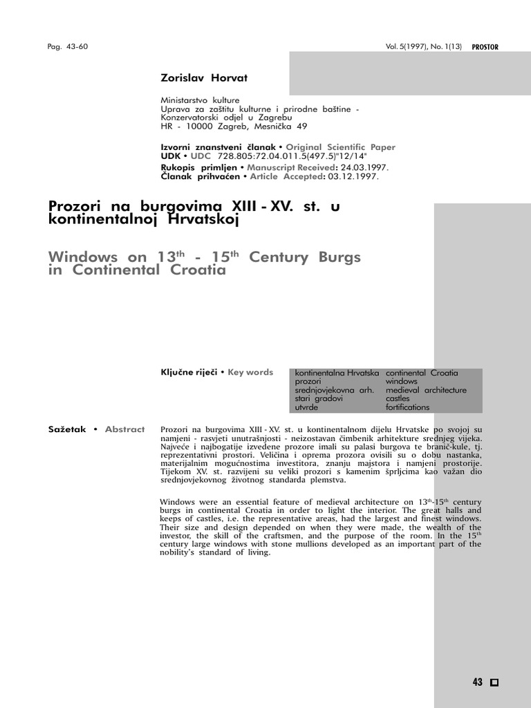 Z.horvat-Prozori Na Brugovima | PDF