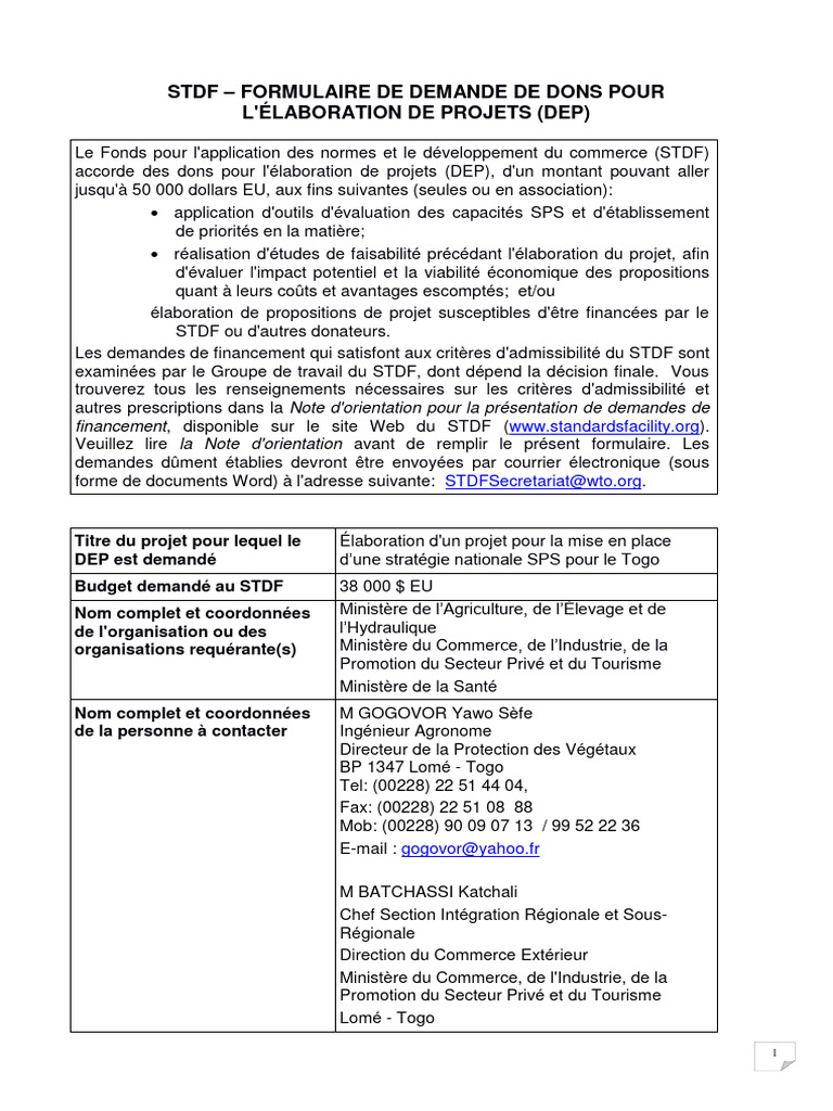 STDF PPG 375 Application | PDF