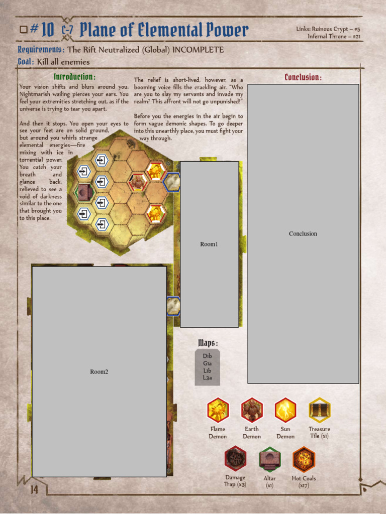 Gloomhaven Scenario Overview and Links | PDF