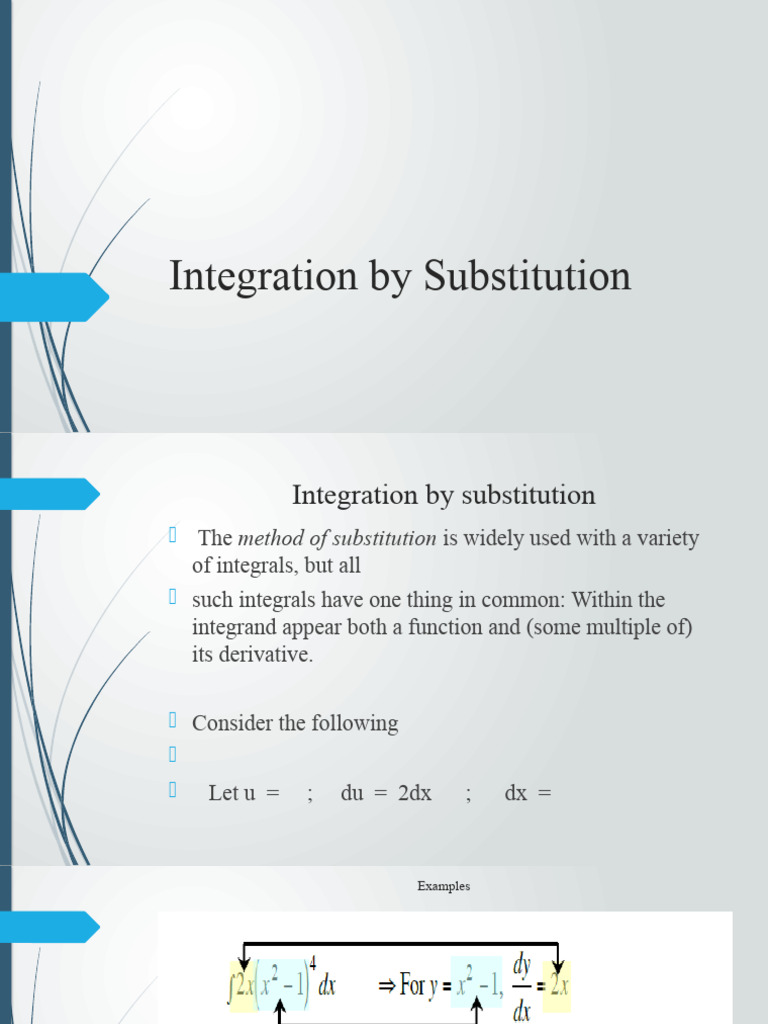 Integration by Substitution Explained | PDF | Trigonometric Functions ...