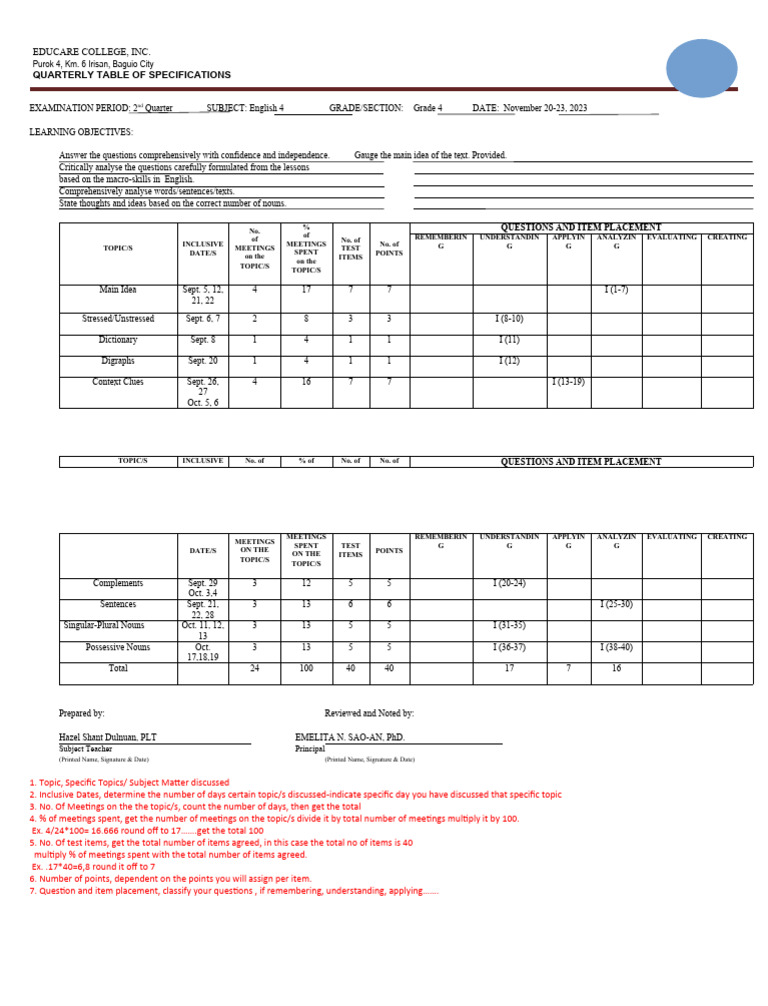 ToS TSample | PDF | English Language | Cognitive Science