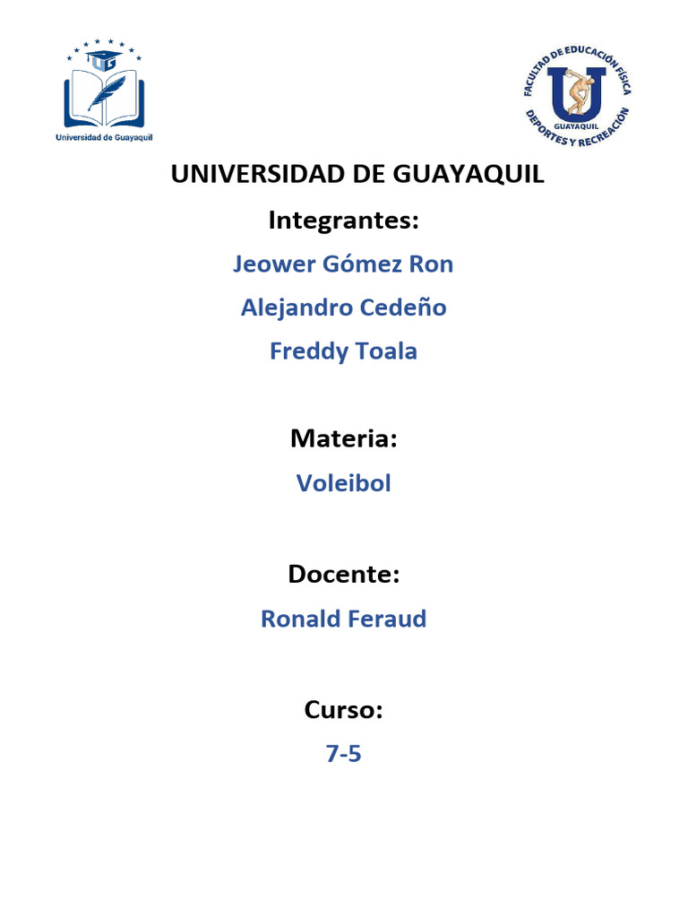 Trabajo Grupal de Voleibol | PDF Trabajo Grupal de Voleibol | PDF