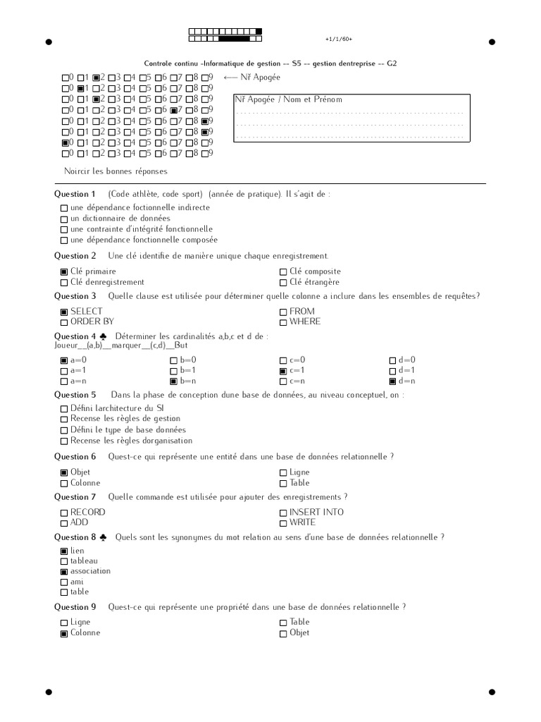 Infogest Examenblanc | PDF