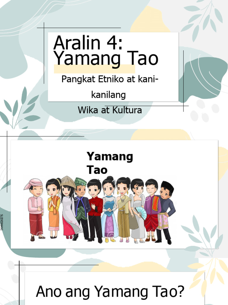 Lesson 4 Yamang Tao | PDF