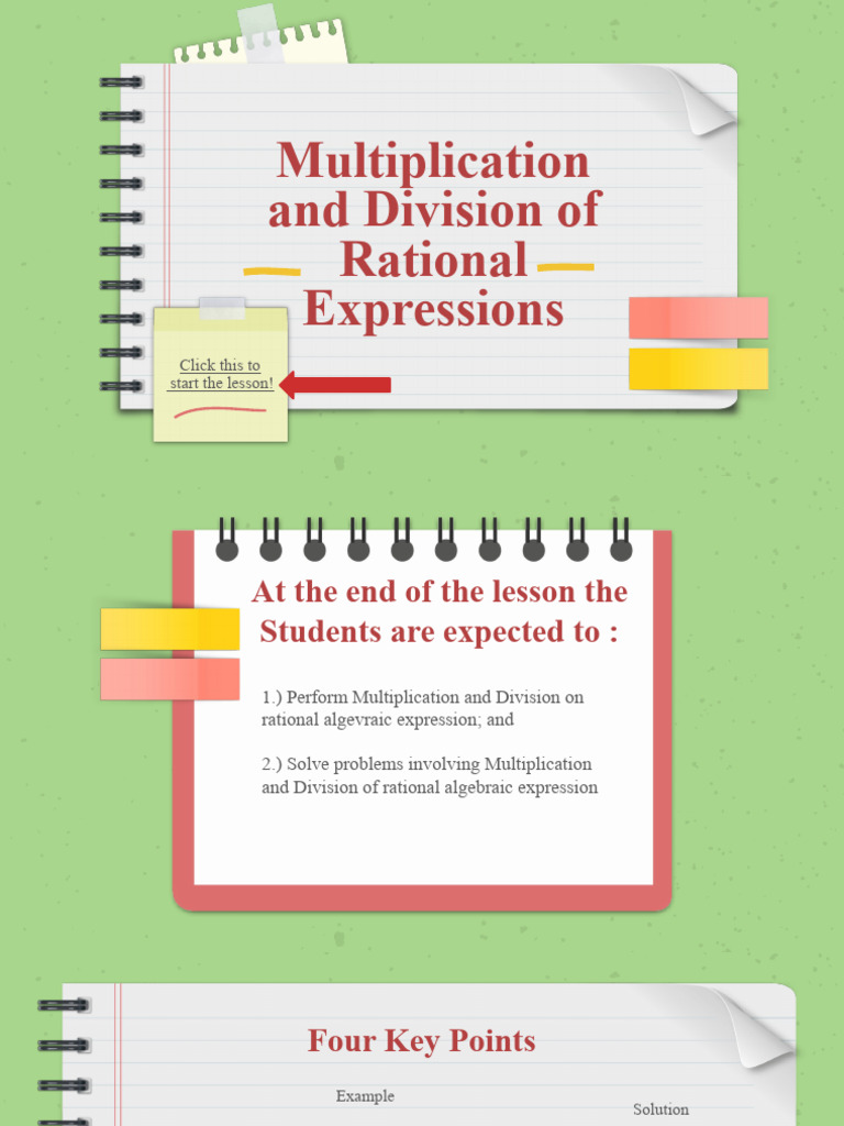 Multiplication And Division Of Rational Algebaric Expression Pdf
