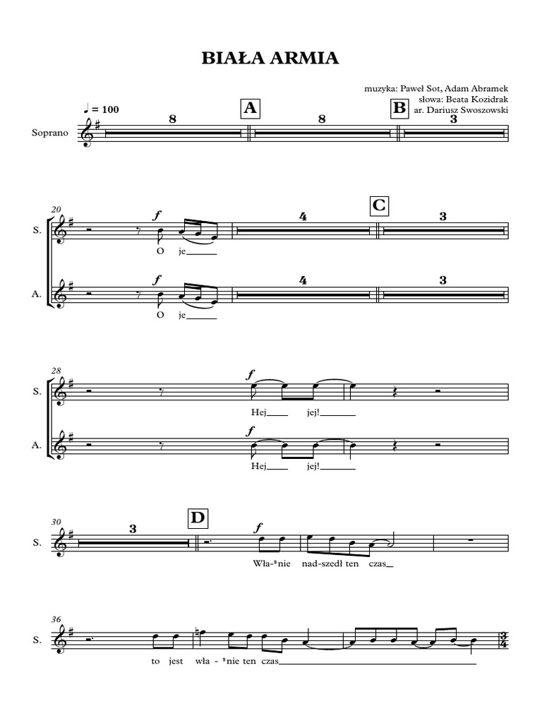 Biała Armia - CHÓR | PDF