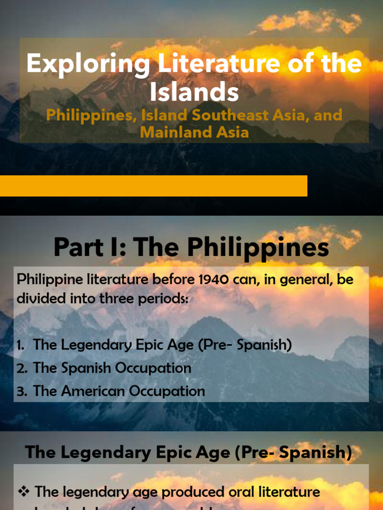 Exploring Literature of The Islands - PART 1 (Philippines) | PDF