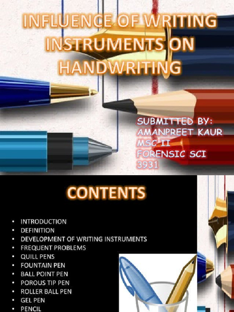 Influence of Writing Instrument On Handwriting | PDF