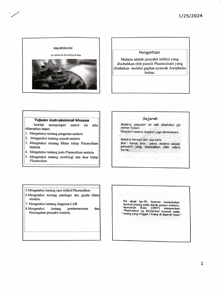 Malariologi 20240202 | PDF
