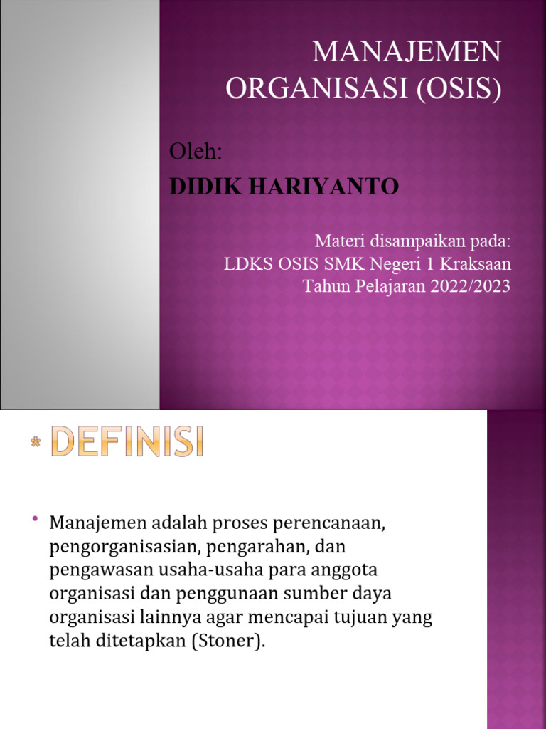 Organisasi Osis | PDF