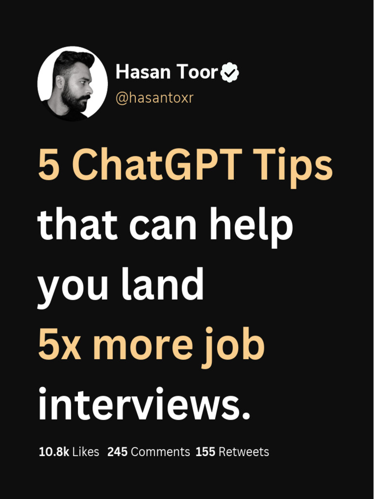 ChatGPT TIPS ON JOBS | PDF