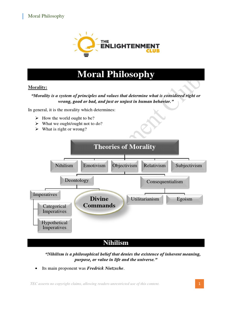 Moral Philosophy | PDF | Utilitarianism | Morality
