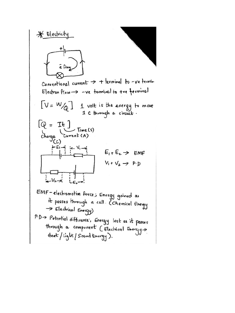 electricity and magnetism notes | PDF