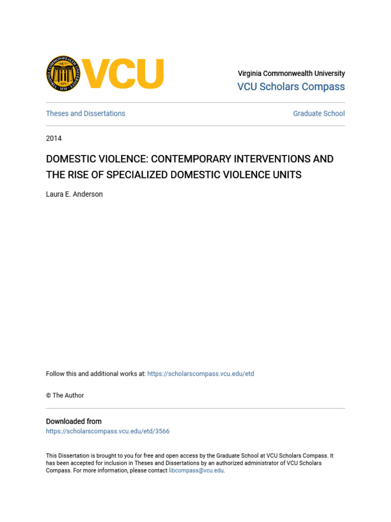 Domestic Violence - Contemporary Interventions and The Rise of Spe | PDF | Domestic Violence ...