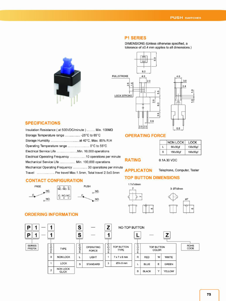 P1 Switch | PDF