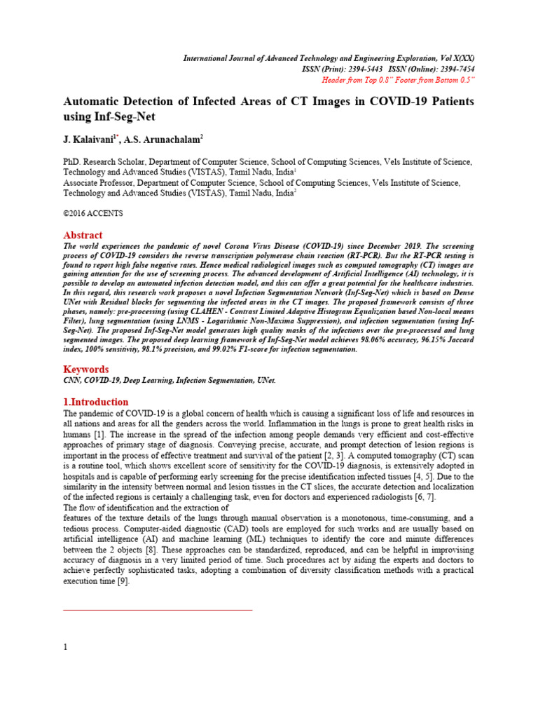 Automatic Detection of Infected Areas of CT Images in COVID-19 Patients Using Inf-Seg-Net | PDF ...