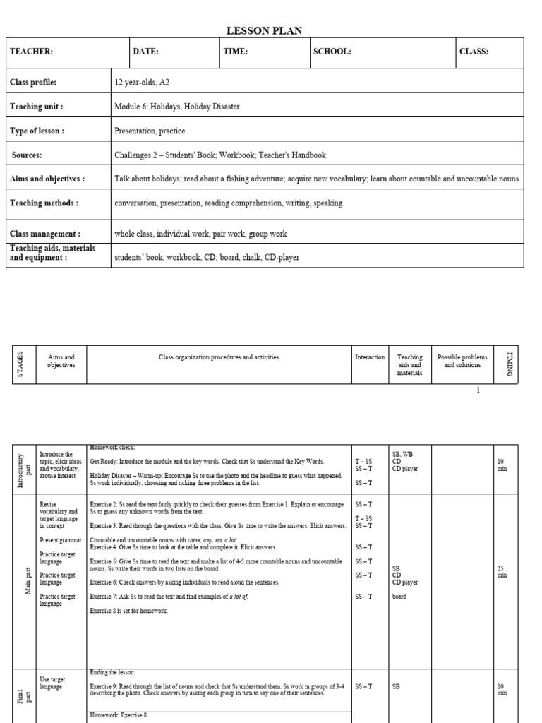 Challenges 2, Module 6, Lesson 1 | PDF