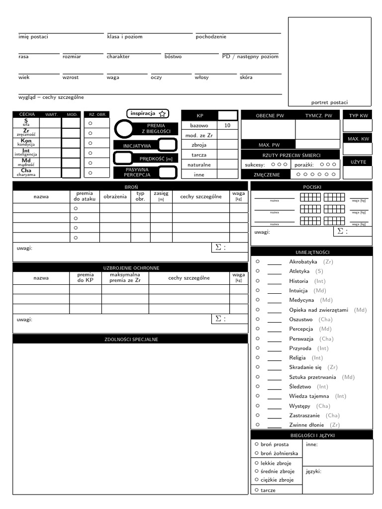 DnD5 Karta5 | PDF