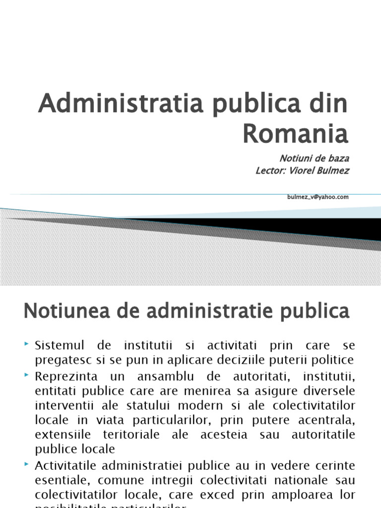 Administratia Publica Din Romania | PDF