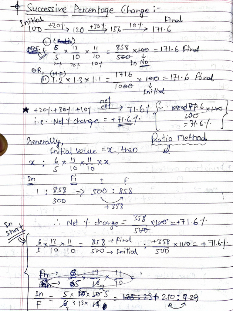 Percentage quick notes all short tricks. pdf | PDF