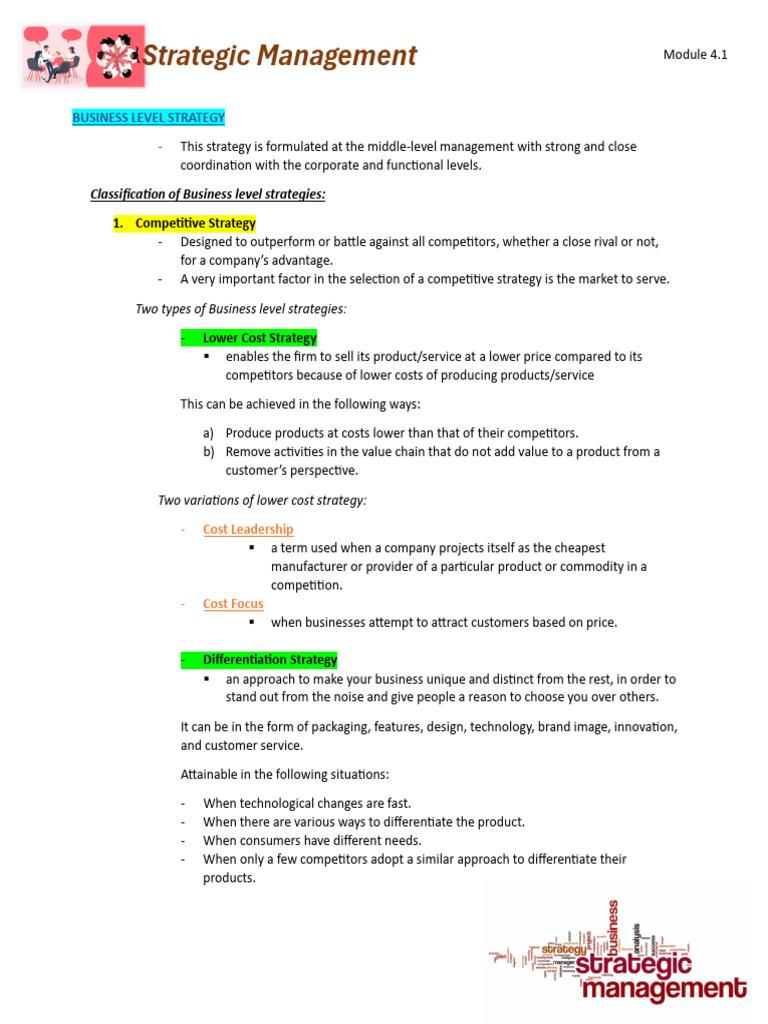 Strategic Management - Module 4 | PDF