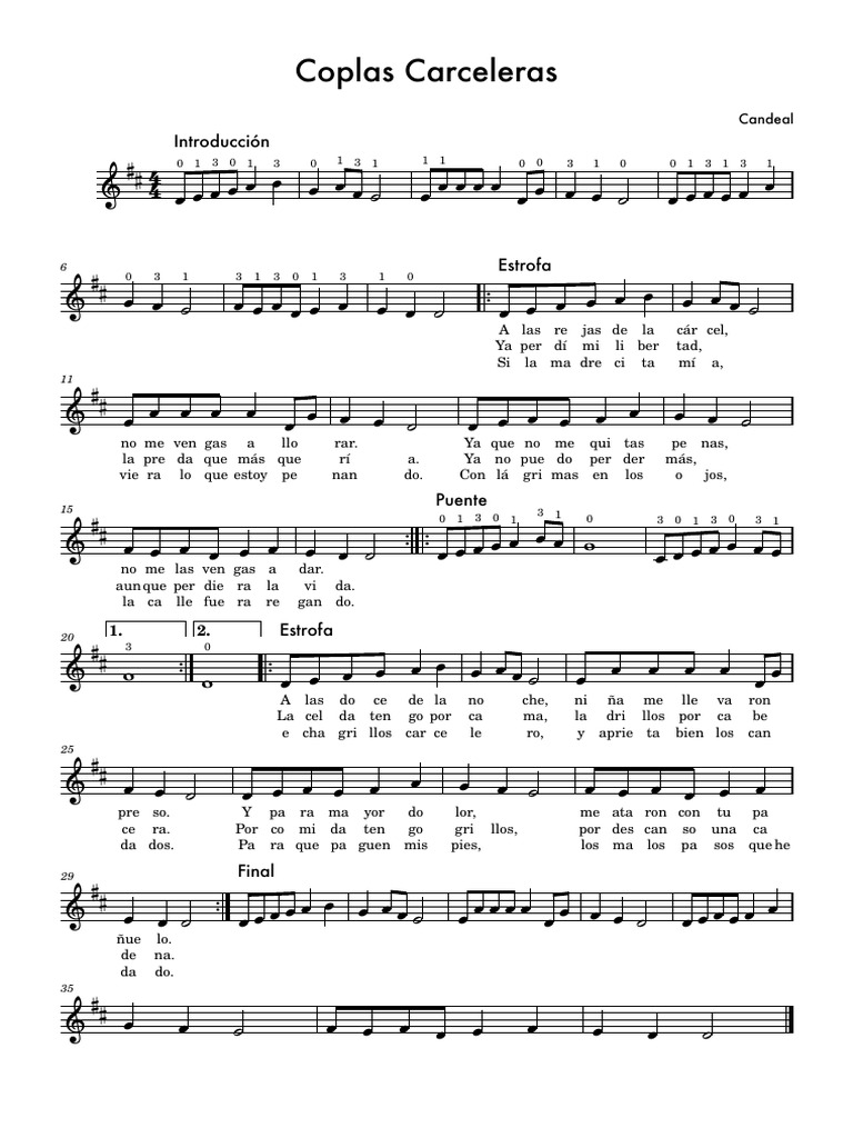 Coplas Carceleras | PDF
