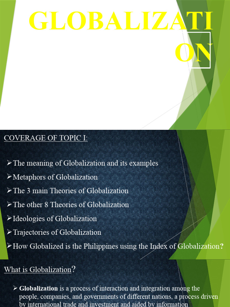Globalization Topic I .PPTX Dalida | Download Free PDF | Modernization Theory | World Systems Theory