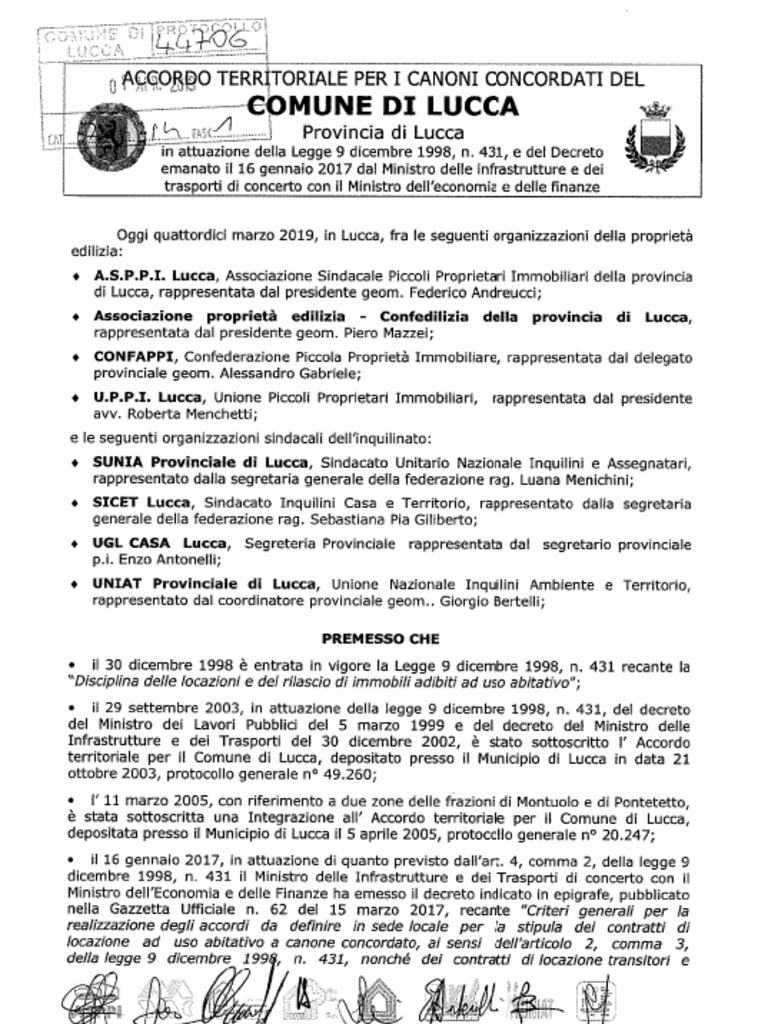 Accordi Territoriali Con Protocollo | PDF