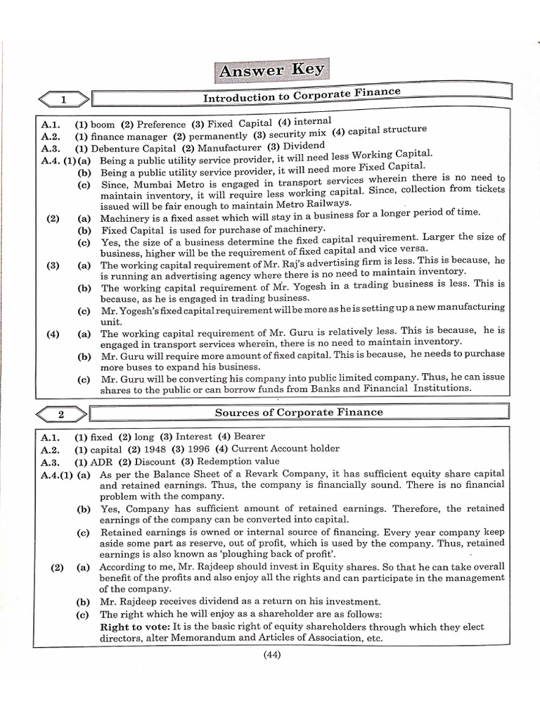 SP Abt Book Answer Key | PDF