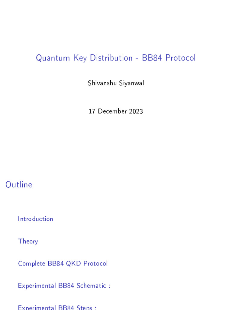 QKD BB84 | PDF