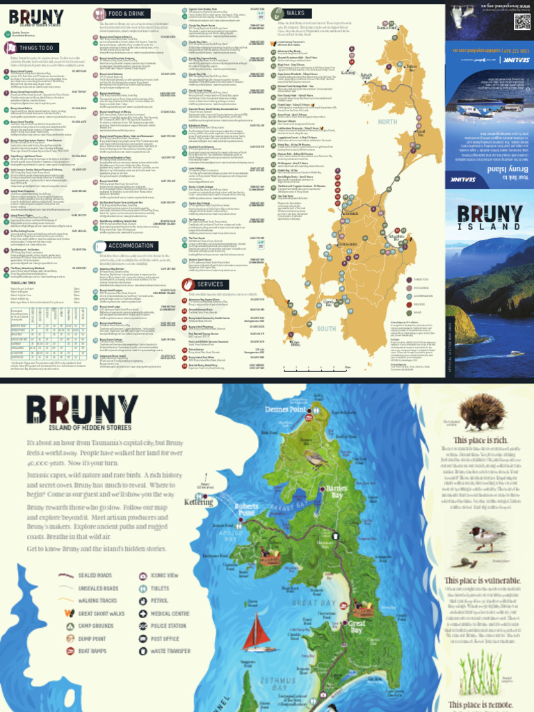 Bruny Tour Map | PDF | Tasmania