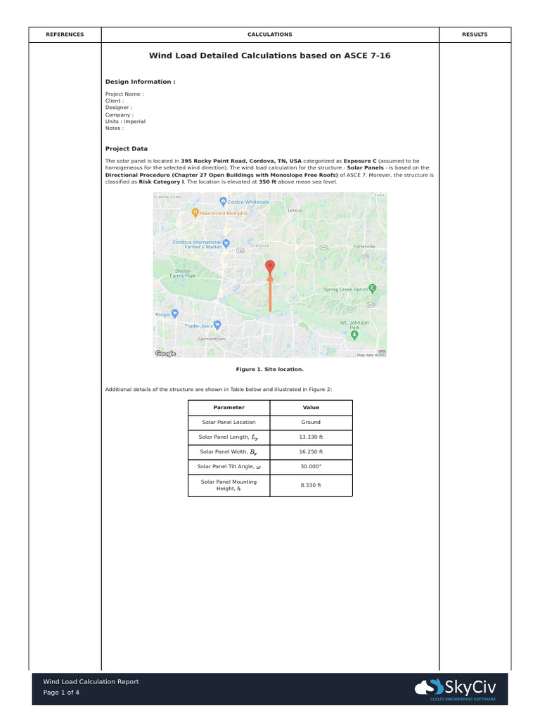 Wind Load Calculation Design Report - Solar Panel | PDF | Wound | Pressure