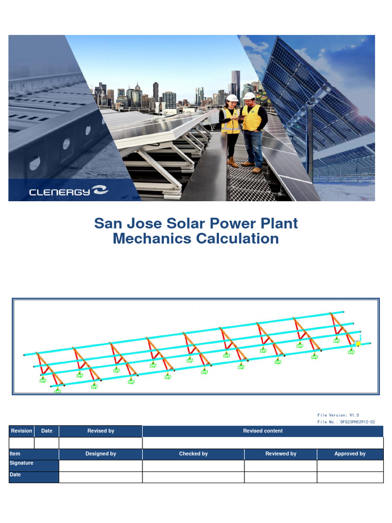 San Jose Solar Plant Load Calculations | PDF | Strength Of Materials ...