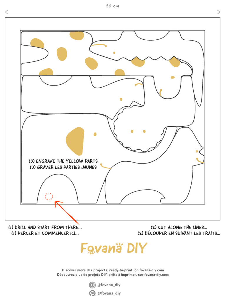 Fovana-DIY-Patron-puzzle-bois-animaux-savane | PDF