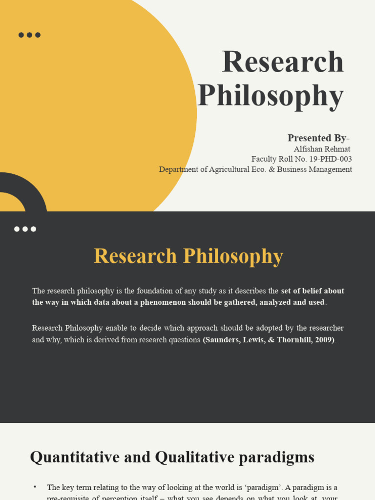 Research Philosophy | PDF