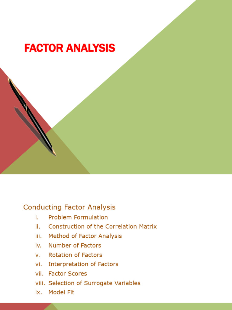 FACTOR ANALYSIS | PDF | Factor Analysis | Principal Component Analysis