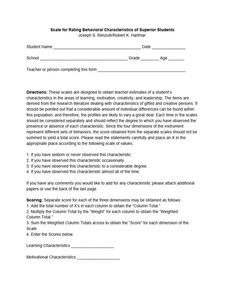 Scale_for_Rating_Behavioral_Characteristics | PDF
