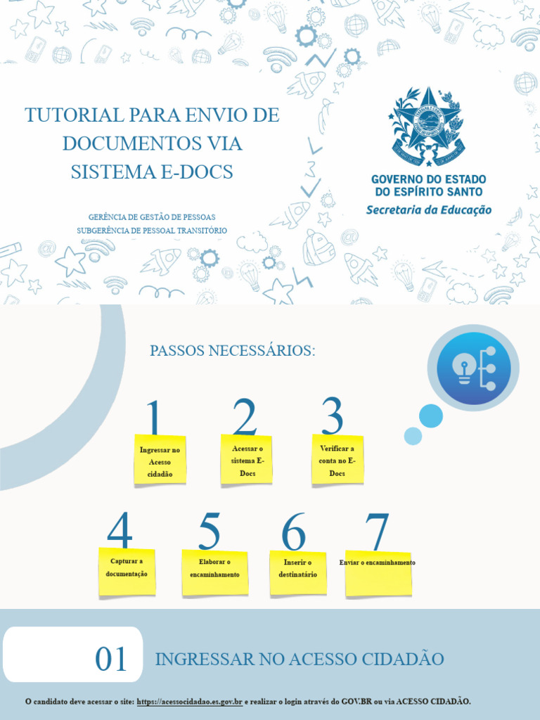Como Enviar Documentos no E-DOCS | PDF | Informática | Programas