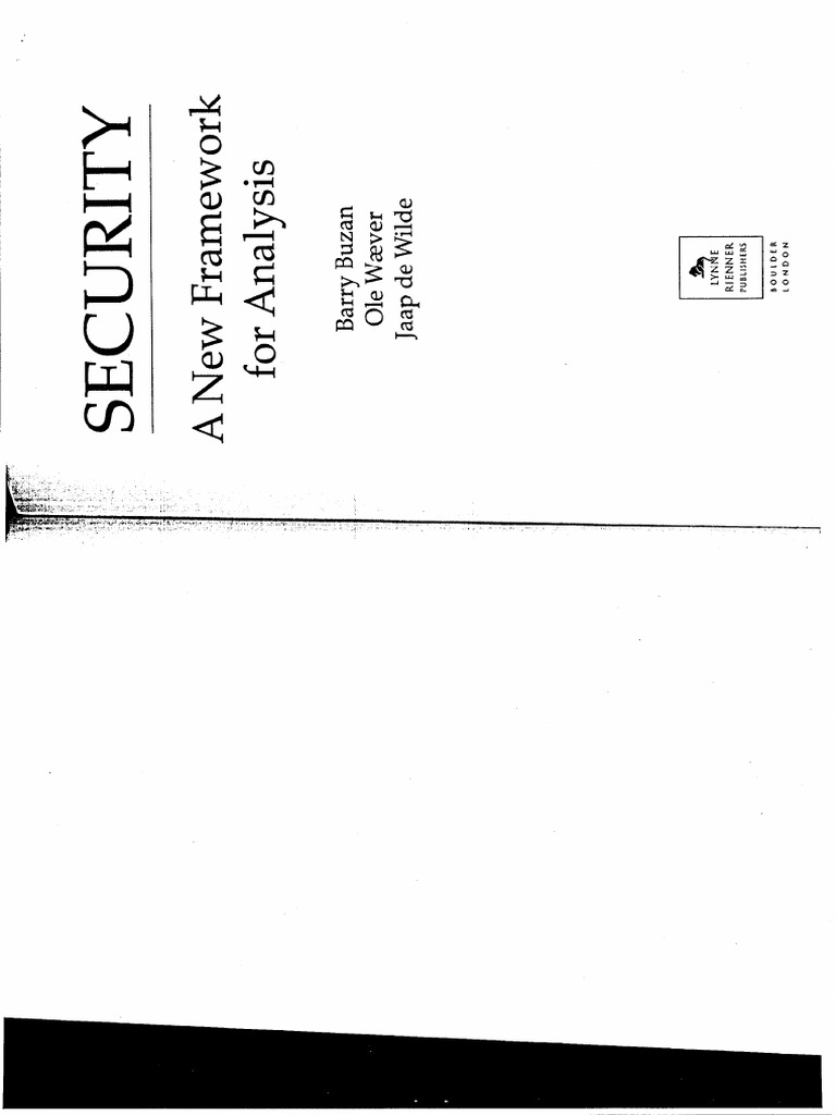 AULA 5 - Security - A New Framework... Buzan B. | PDF