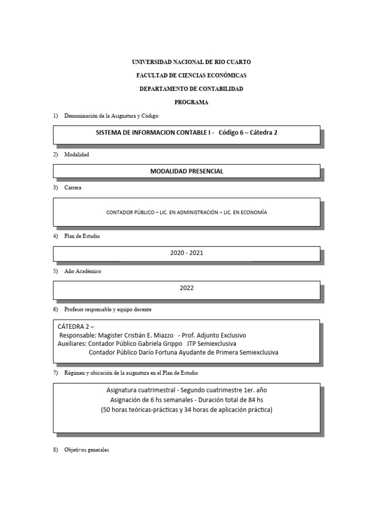 Programa Sic 1 | PDF
