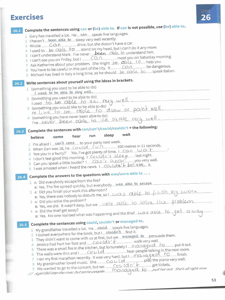 EGU, Modal verbs of ability, corrections | PDF