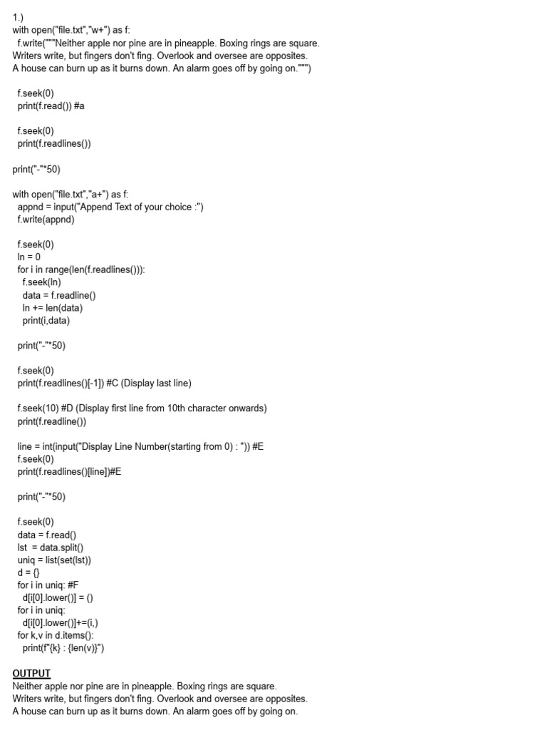 Practical List Class 12th | PDF | Arithmetic | Software Engineering