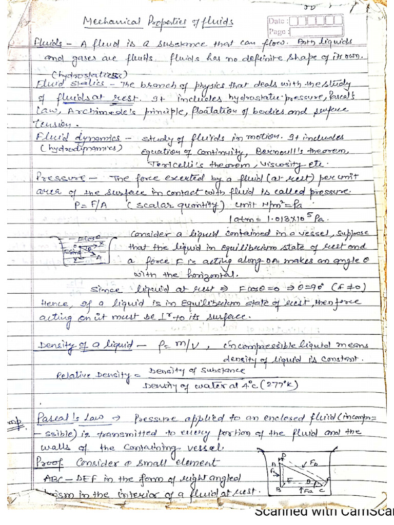 Notes CH 10 Class Xi | PDF